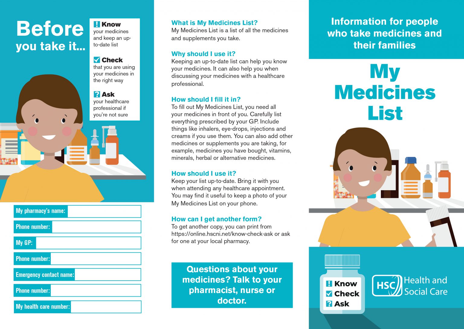 My Medicines List - DOH/HSCNI Strategic Planning and Performance Group ...