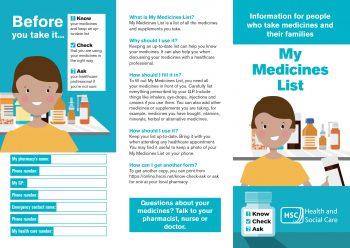 My Medicines List - DOH/HSCNI Strategic Planning and Performance Group ...